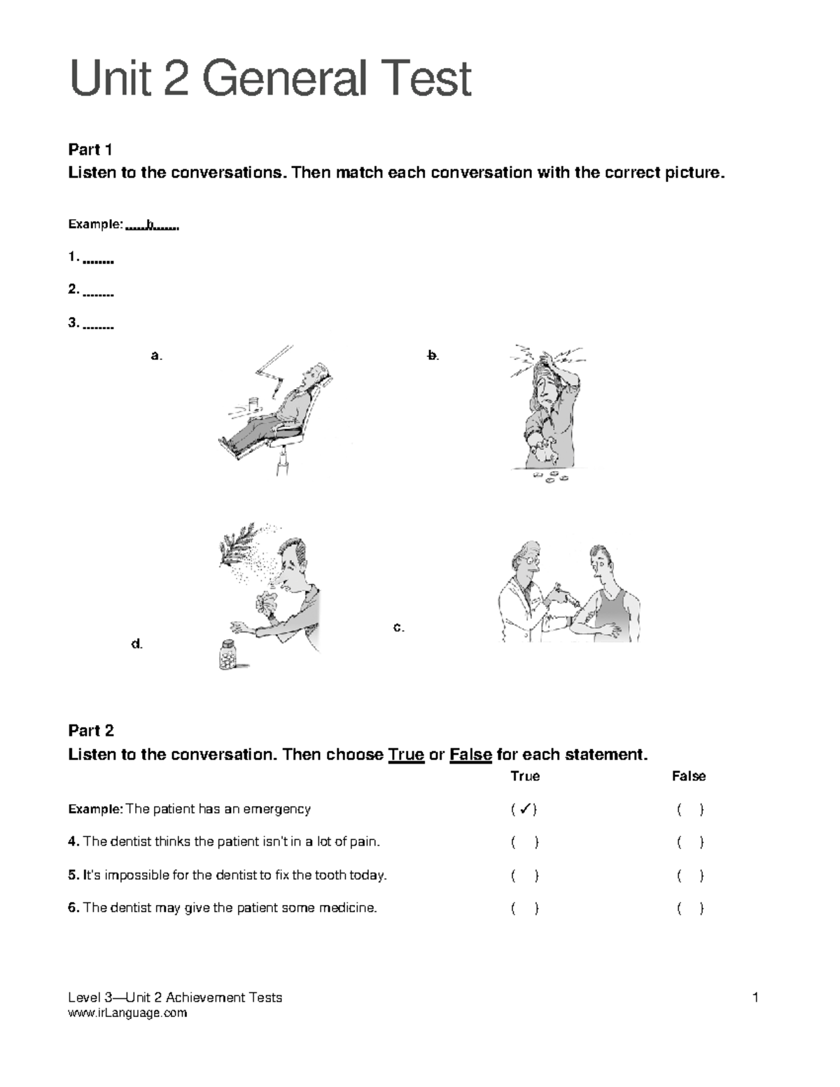 TN3 Unit 2 Assessment - Unit 2 - Unit 2 General Test Level 3—Unit 2 ...