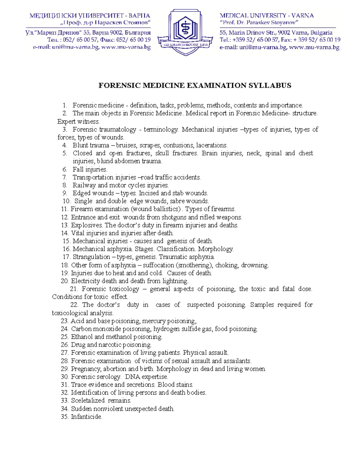 Forensic Medicine Review Notes for Exam Preparation - Studocu