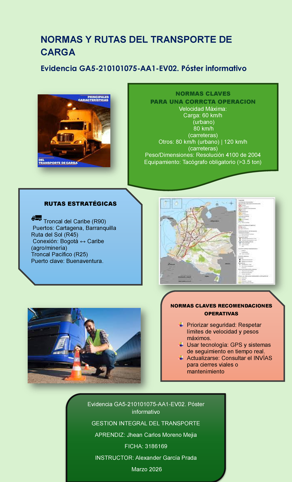 Normas y Rutas del Transporte de Carga - Poster Informativo - Studocu