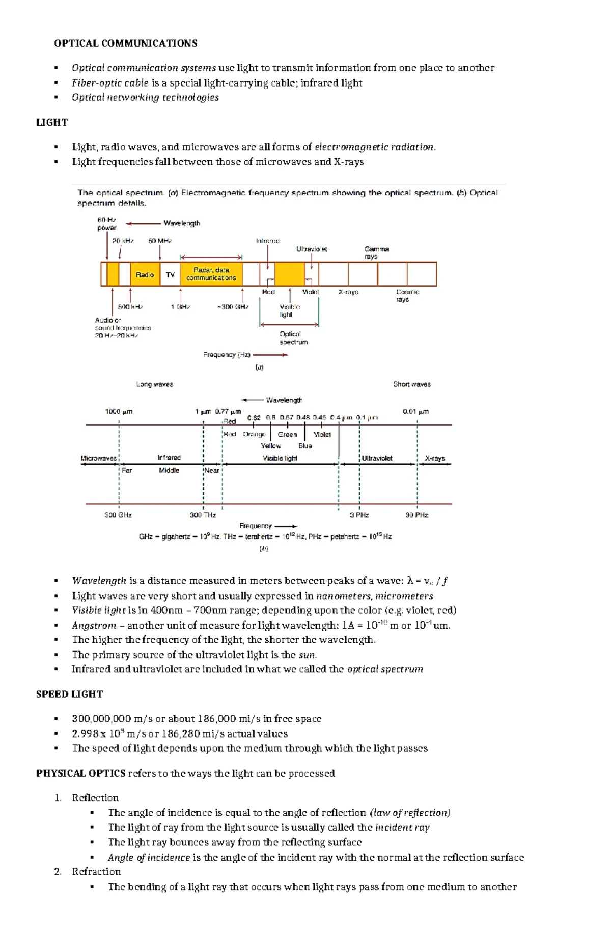 FOC - Fundamentals - FIBER OPTICAL NETWORK FTTH – Fiber to the Home ...