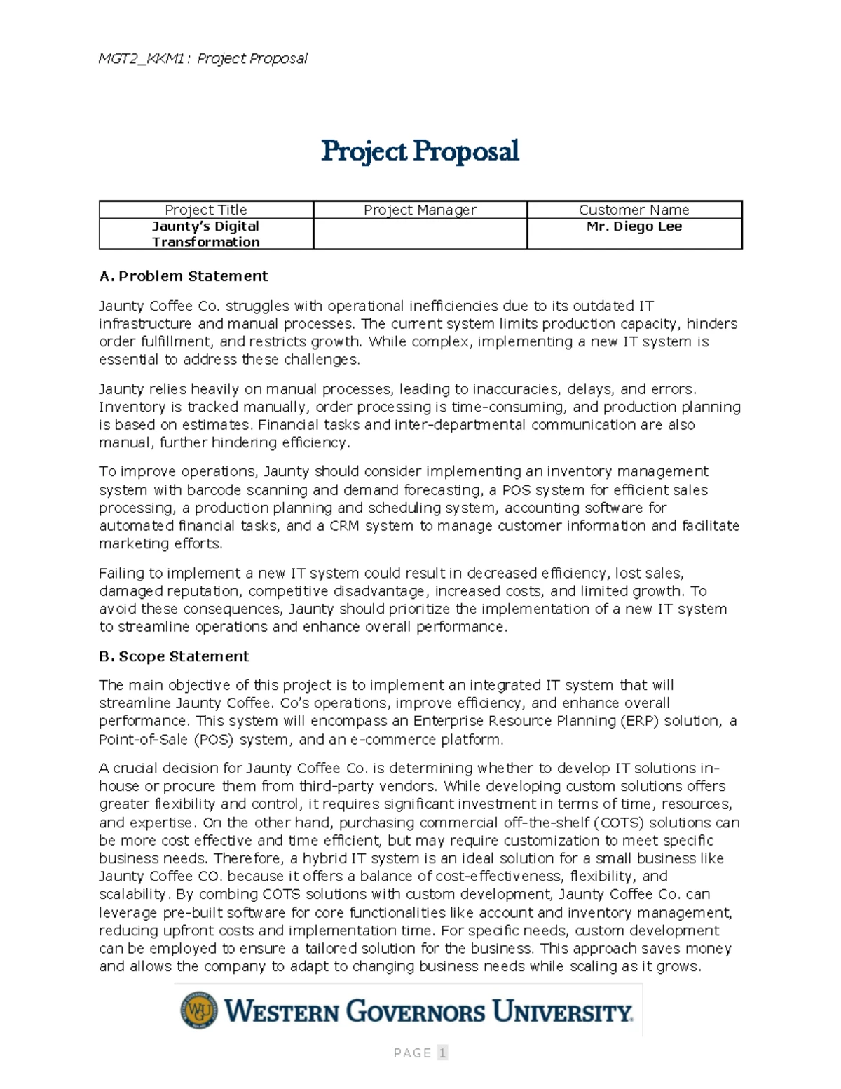 Task 1 - Project Proposal Template - MGT2_KKM1: Project Proposal ...