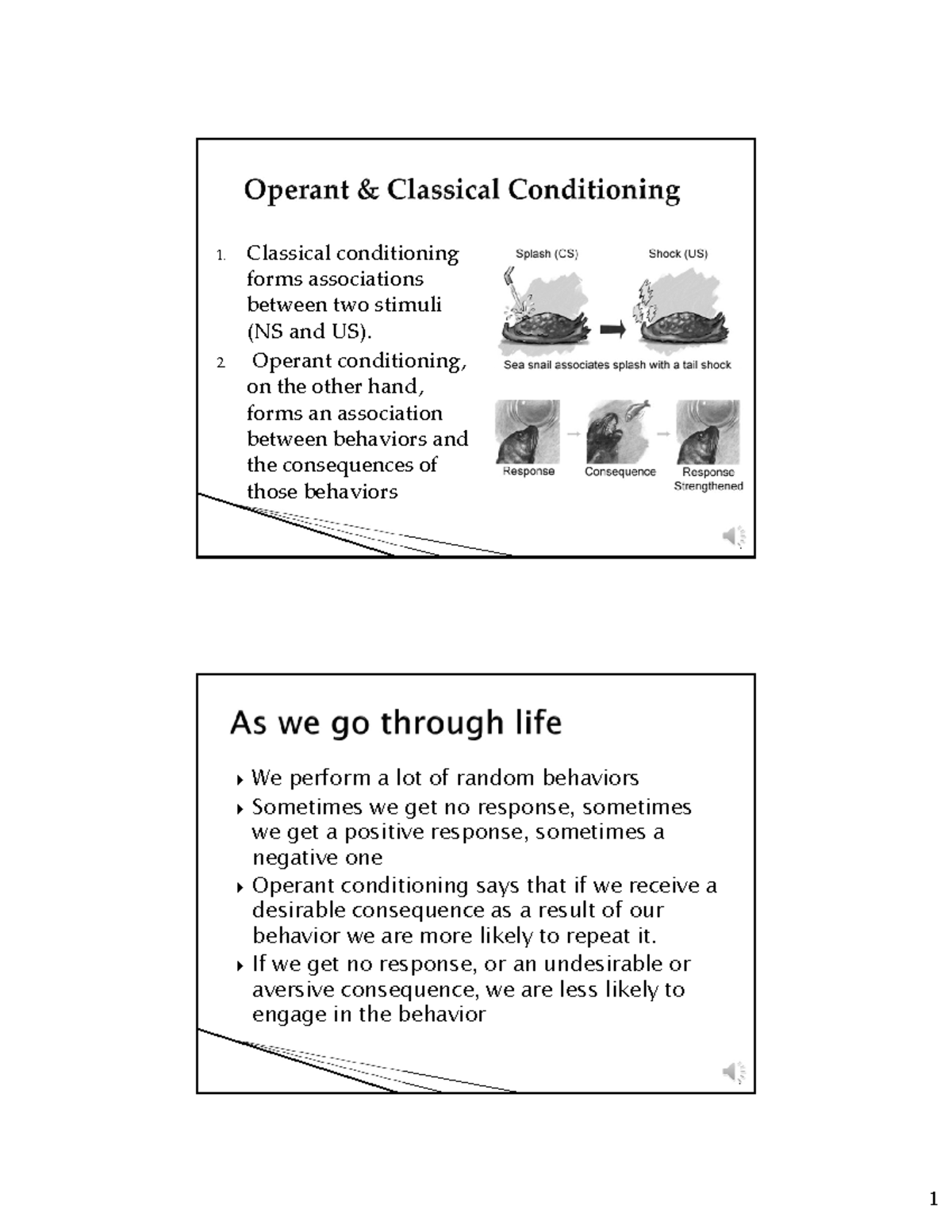 Operant Conditioning Concepts and Techniques - PSY 101 Notes - Studocu