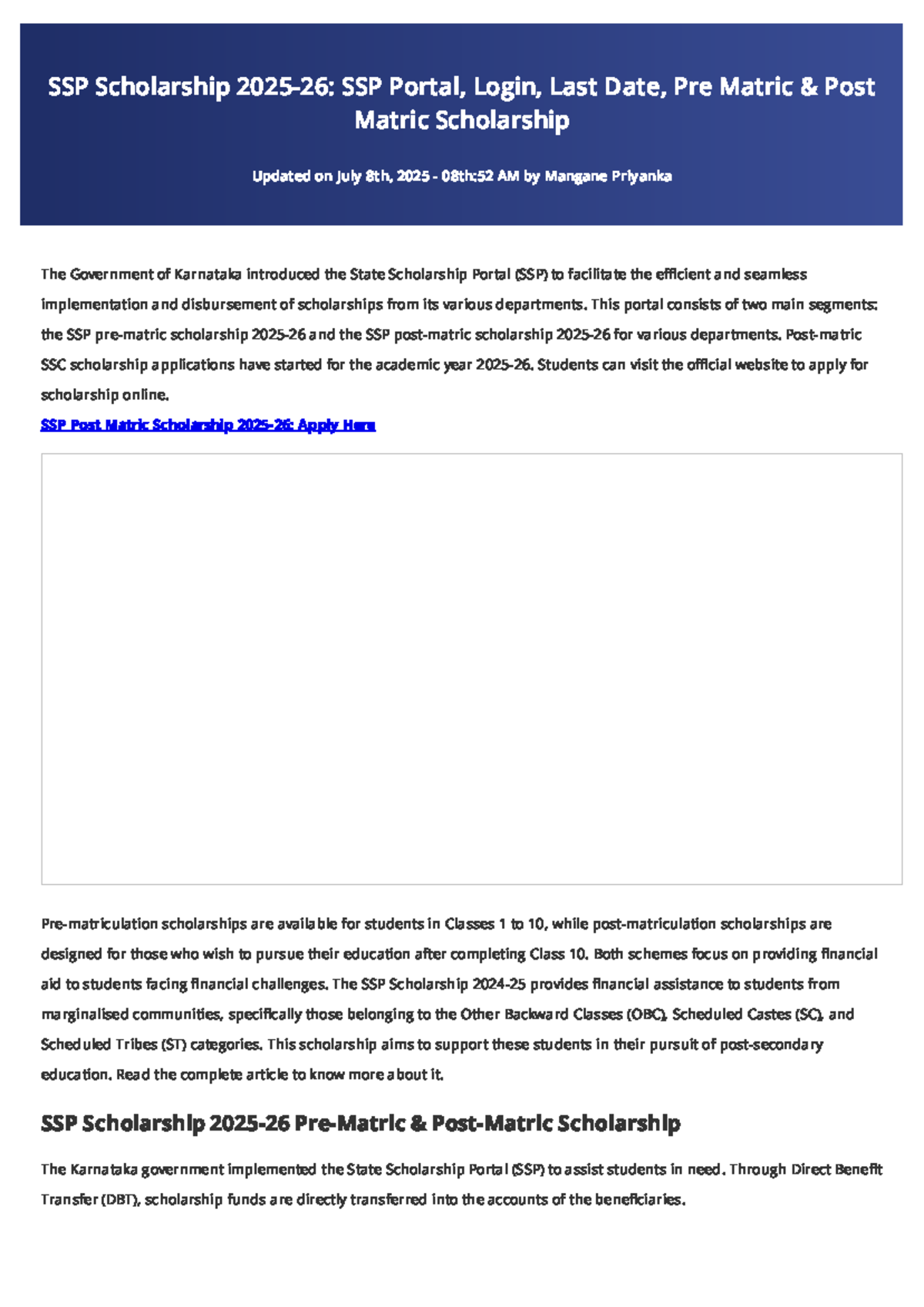 SSP Scholarship Guide: Portal, Application Process & Deadlines - Studocu