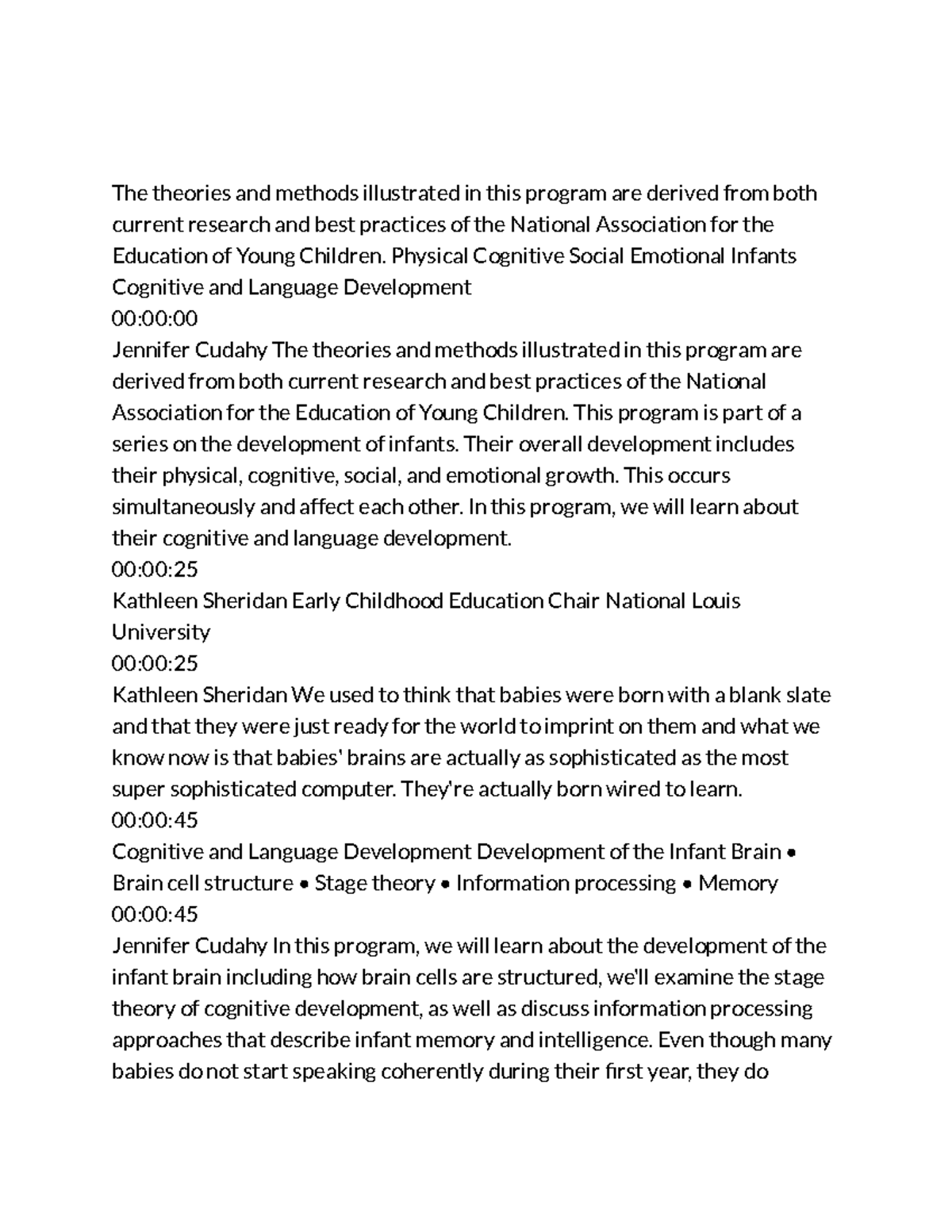 Infant Cognitive and Language Development: Insights & Strategies (EDU ...