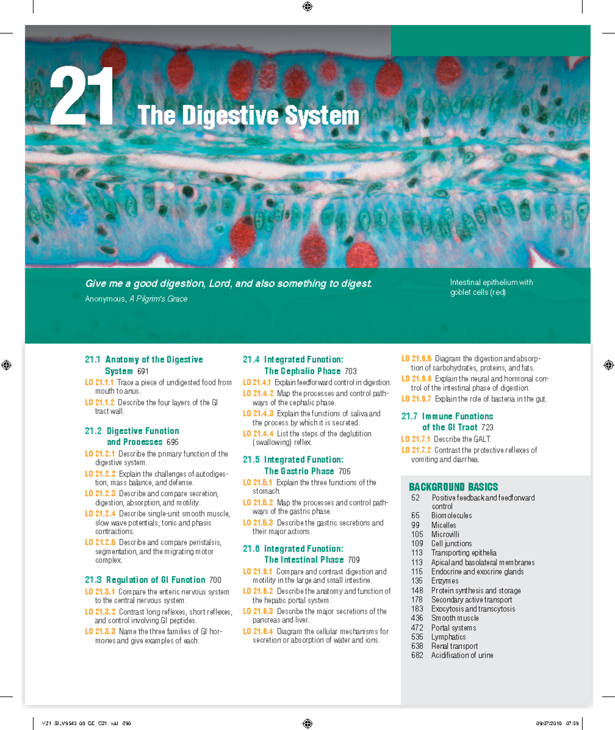 Silverthorn Chapter 21: The Anatomy and Function of the Digestive ...