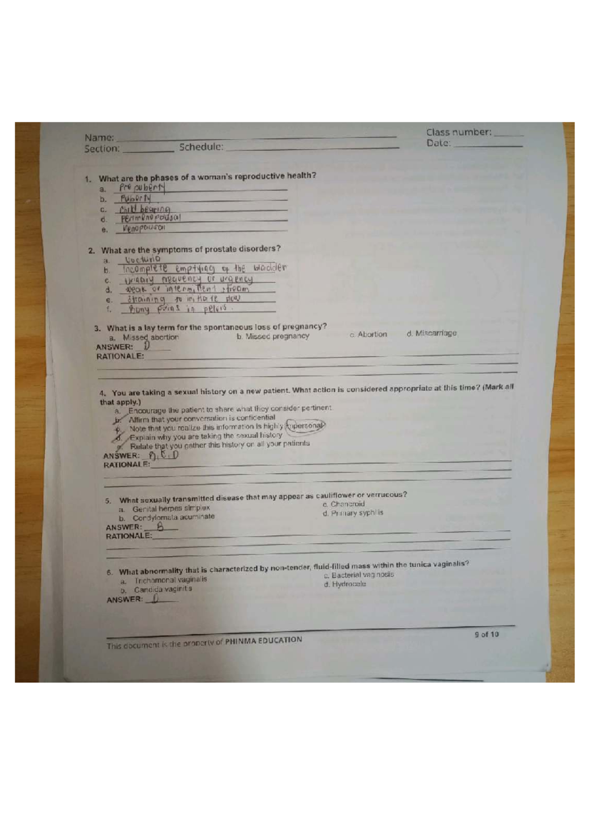 Health assessment module student activity sheet: key concepts and ...