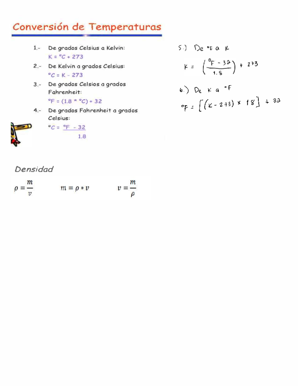 Material de apoyo - Formulas - Química General 1 - Conversión de ...