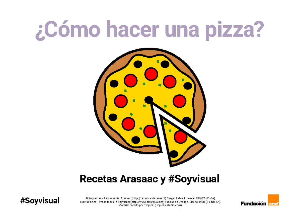 Cómo Hacer una Pizza: Receta y Pictogramas de Arasaac - Studocu