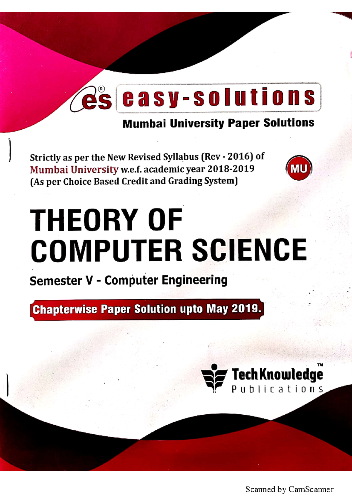 TCS ES 2019 - Comprehensive Solutions for Computer Science Theory - Studocu