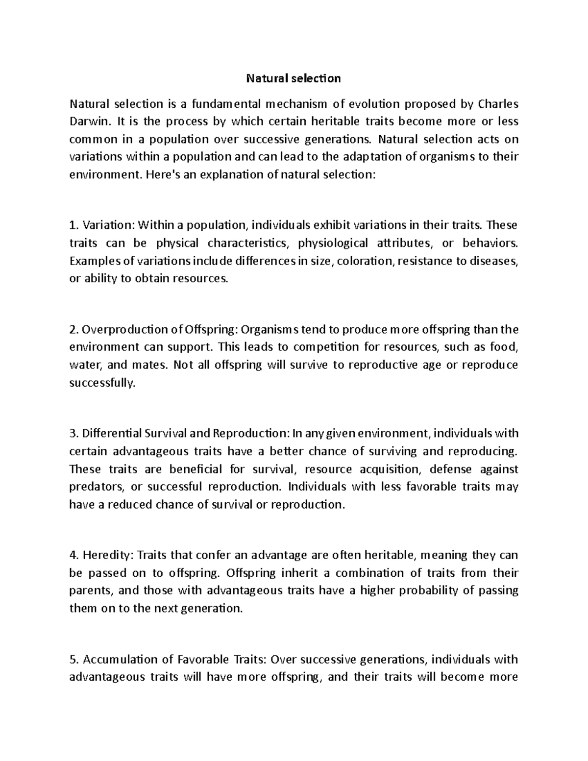 AP Biology Unit #7 – Evolution Study Guide - AP Biology Unit #7 ...