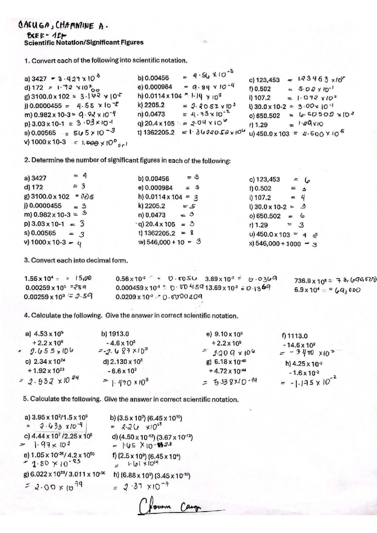 CASUGA BSEE Scientific Notation & Metric Conversion Guide - Studocu