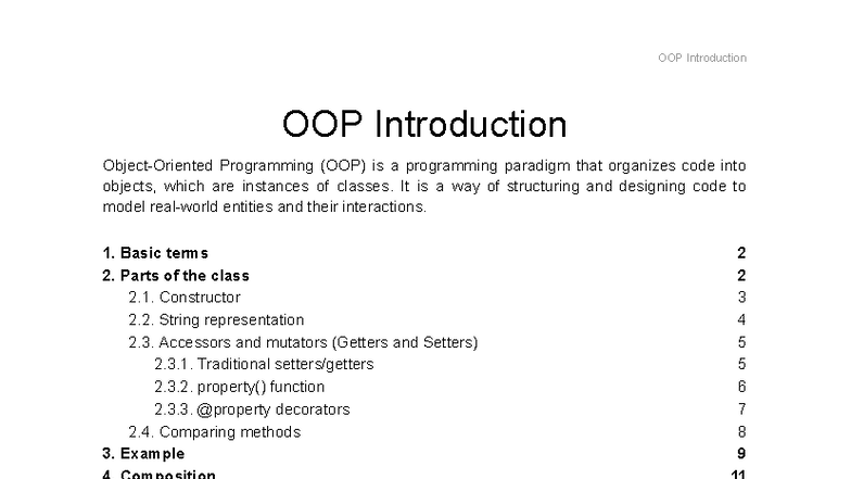 20-OOP-Introduction: Understanding Object-Oriented Programming Concepts ...