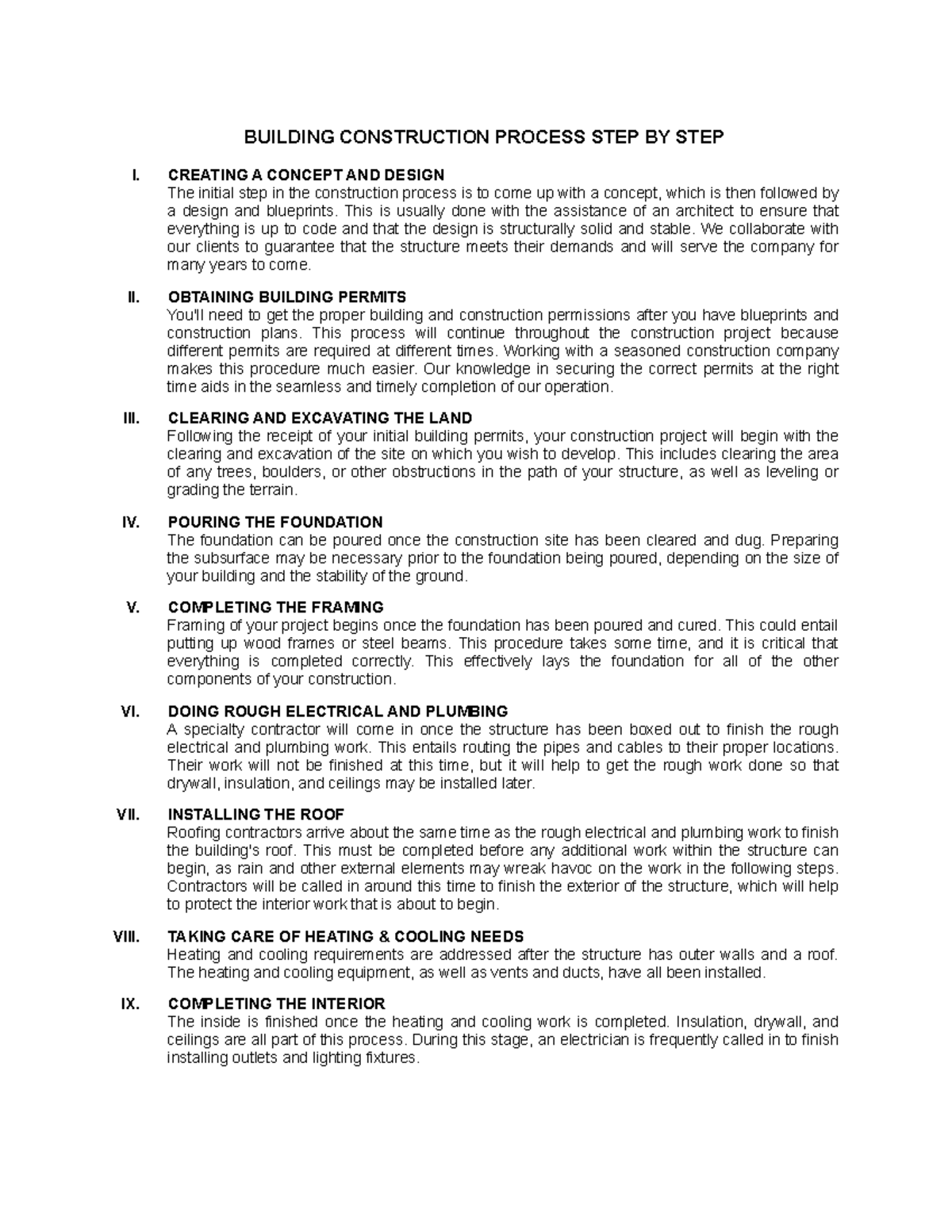 Building Construction Process STEP BY STEP - BUILDING CONSTRUCTION ...