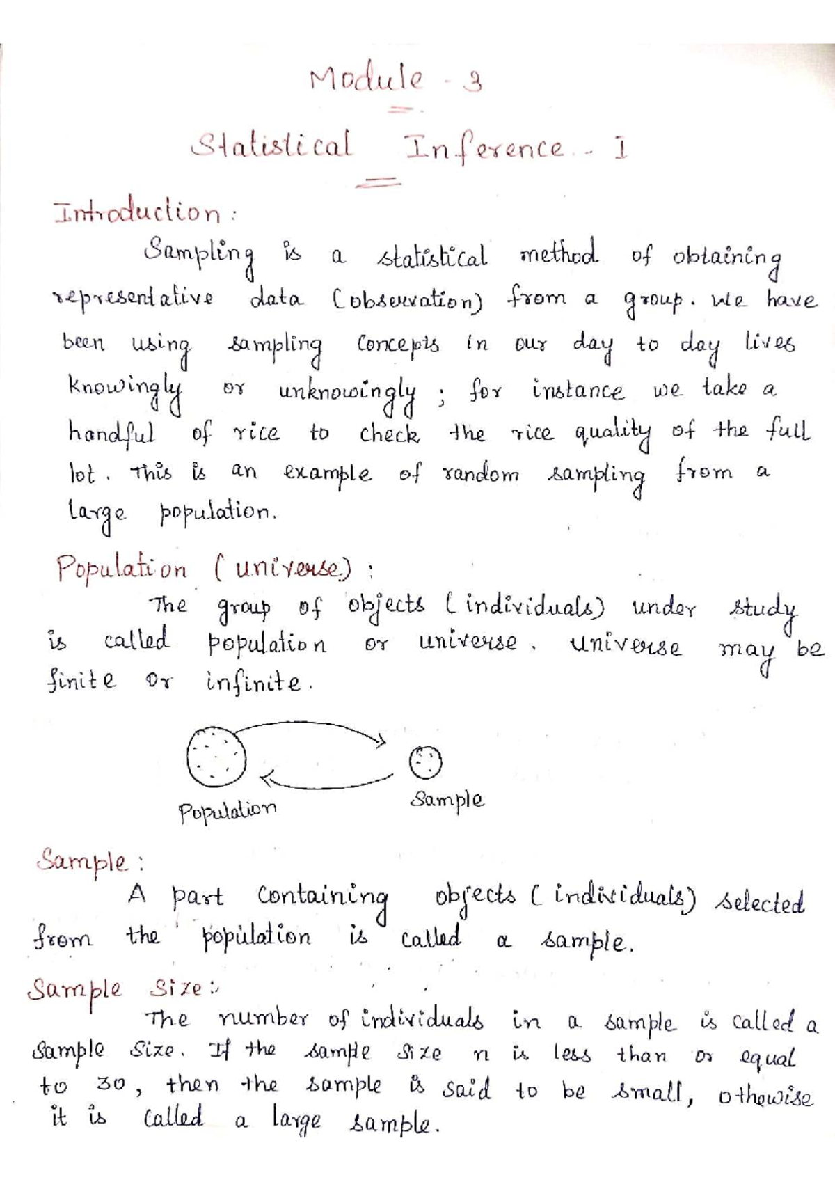 Statistical Inference I: Sampling and Hypothesis Testing (SEM-3) - Studocu