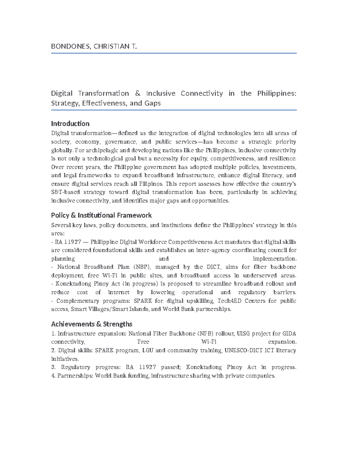 Digital Transformation in the Philippines: Strategy & Gaps Analysis ...