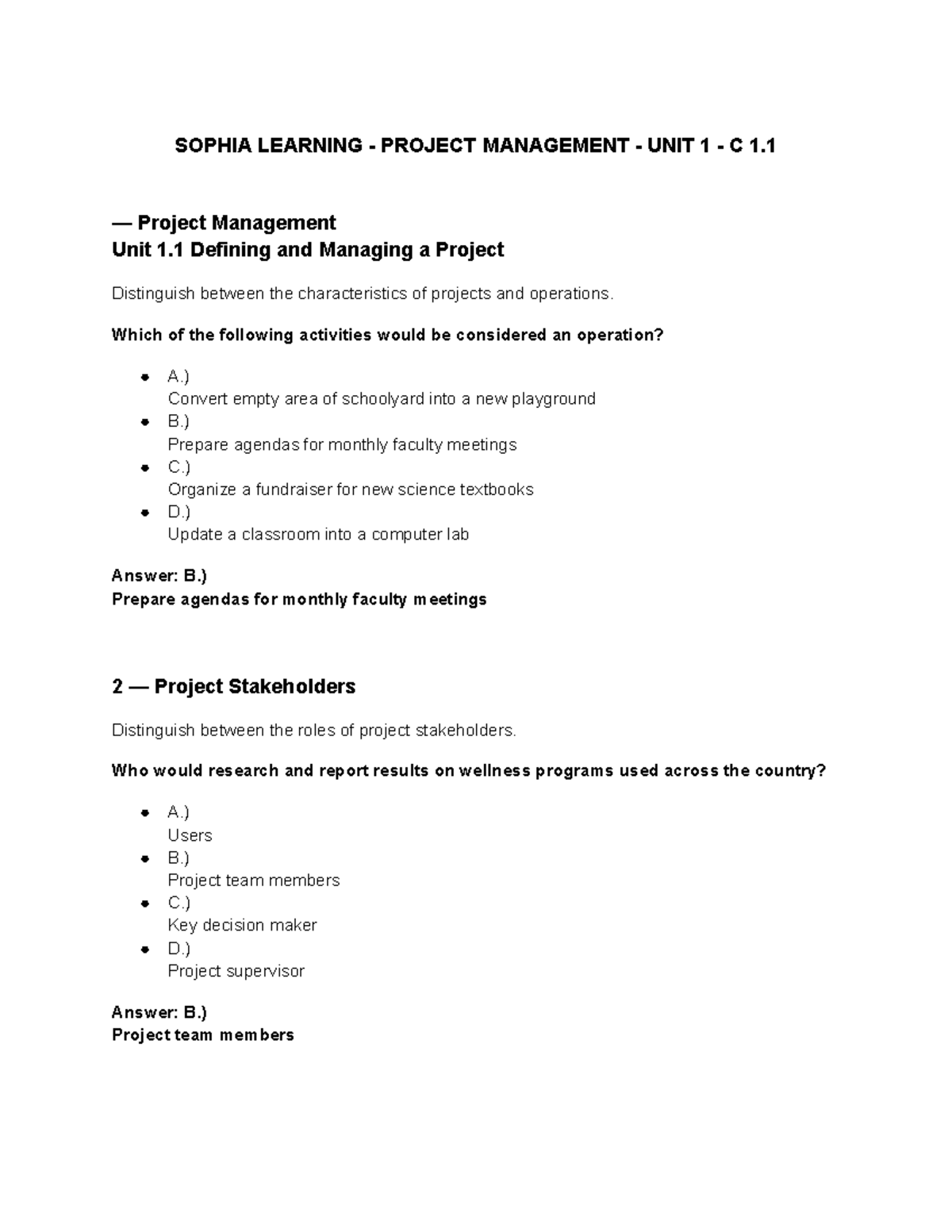 Project Management - Unit 1 - Challenge 1 Overview and Insights - Studocu