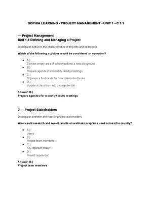 Milestone 4-20 out of 21 correct - 1 CONCEPT → Project Life Cycle ...