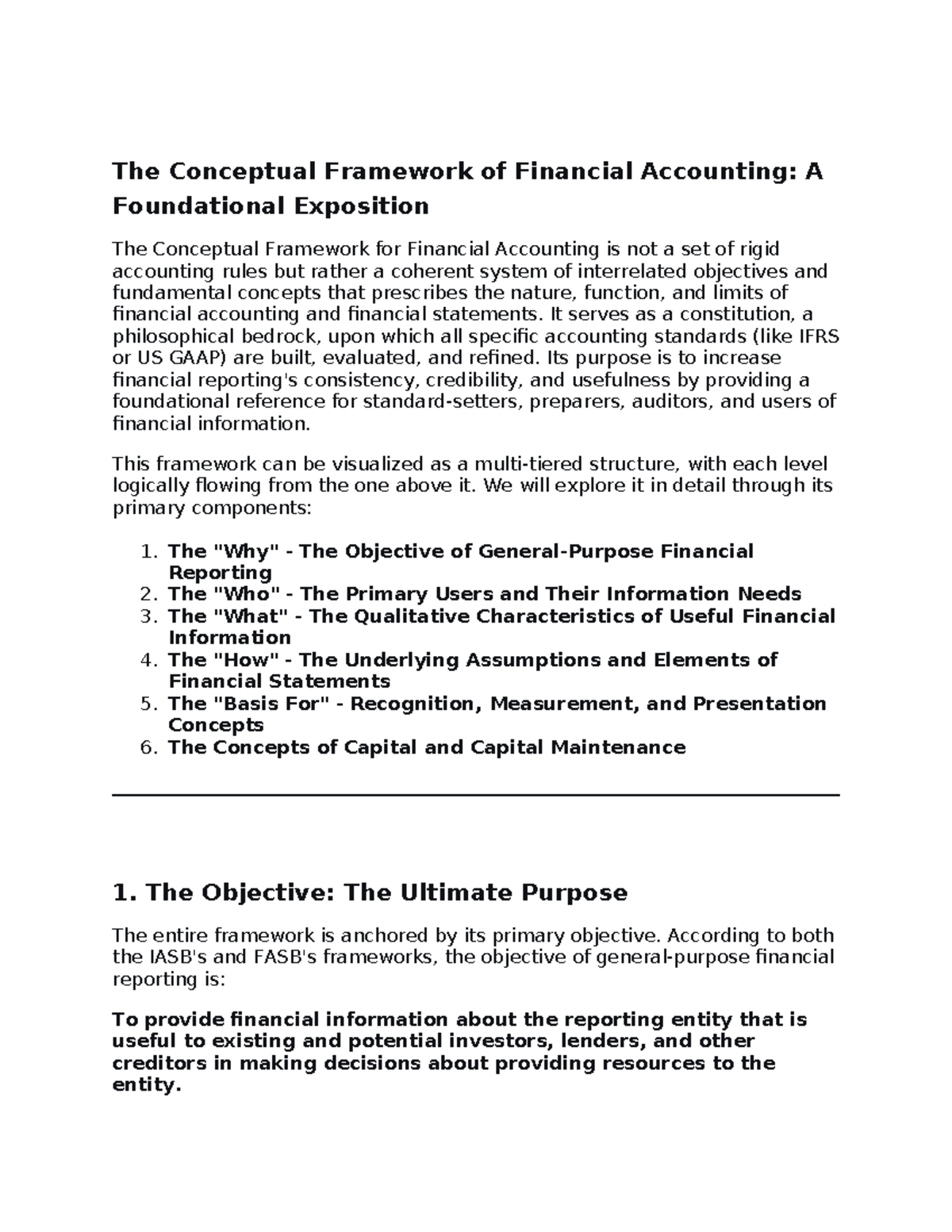 The Conceptual Framework of Financial Accounting: Key Insights and ...