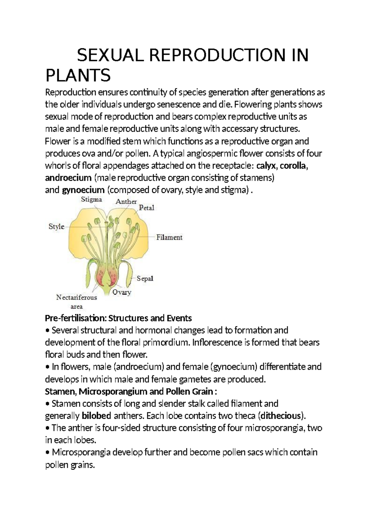 Sexual reproduction in humans - SEXUAL REPRODUCTION IN PLANTS ...