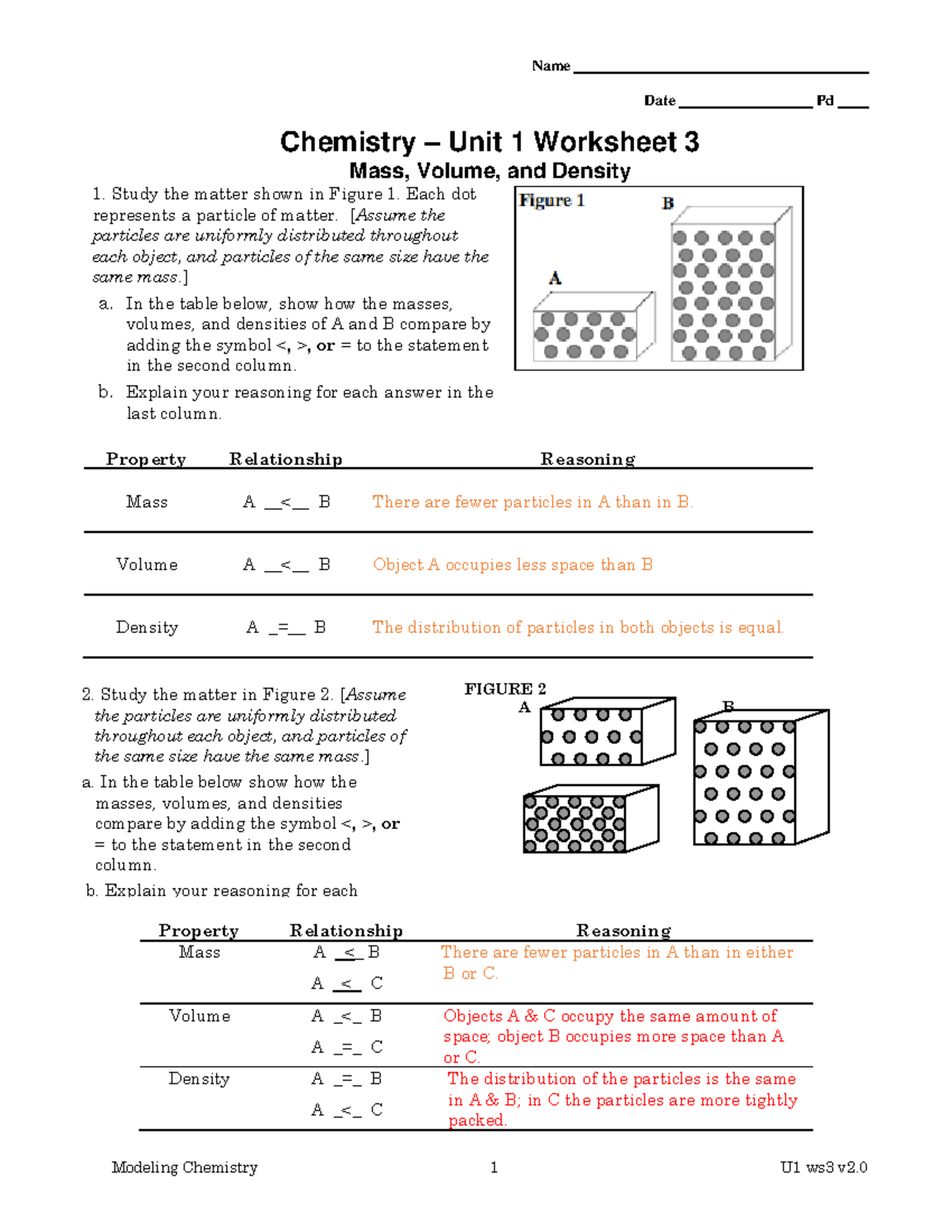 007841527 - Live love laugh - Name Date Pd Chemistry – Unit 1 Worksheet ...