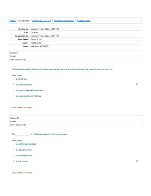 Midterm LAB QUIZ 1 Attempt review - Started on Friday, 4 November 2022, 3:07 PM State Finished ...