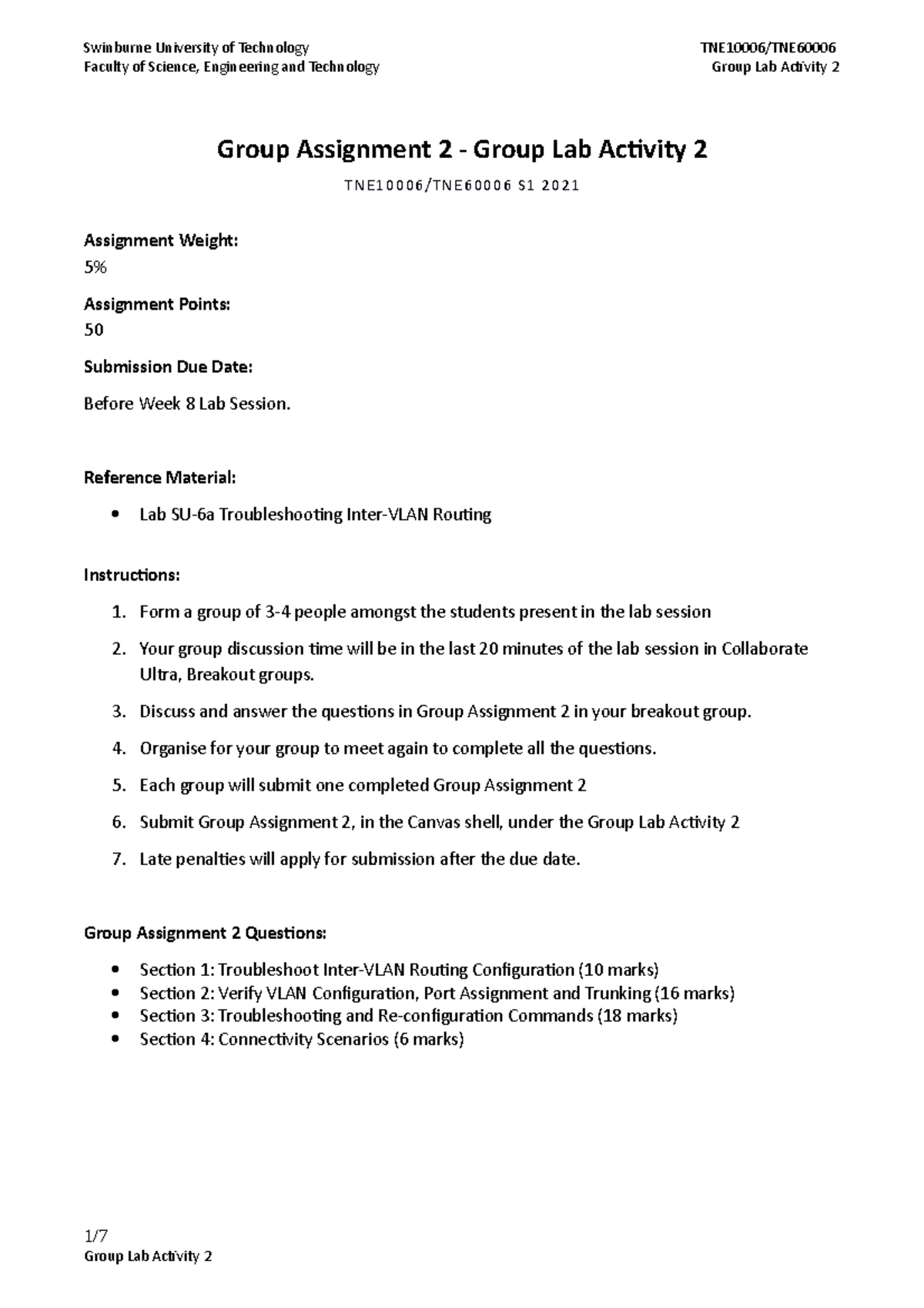Group Assignment 2 - Group Lab Activity 2 - Faculty of Science ...