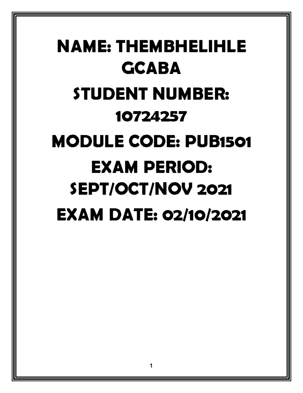 PUB1501 EXAM 2021: Insights on Public Administration & Technology - Studocu
