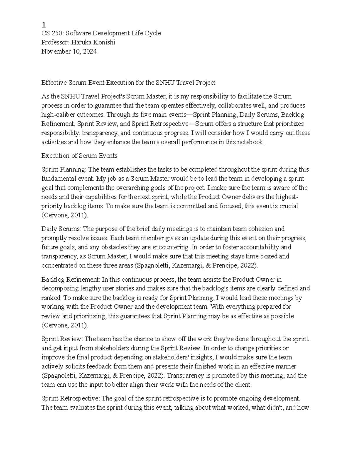 CS 250 Module 2 Assignment: Effective Scrum Event Execution - Studocu