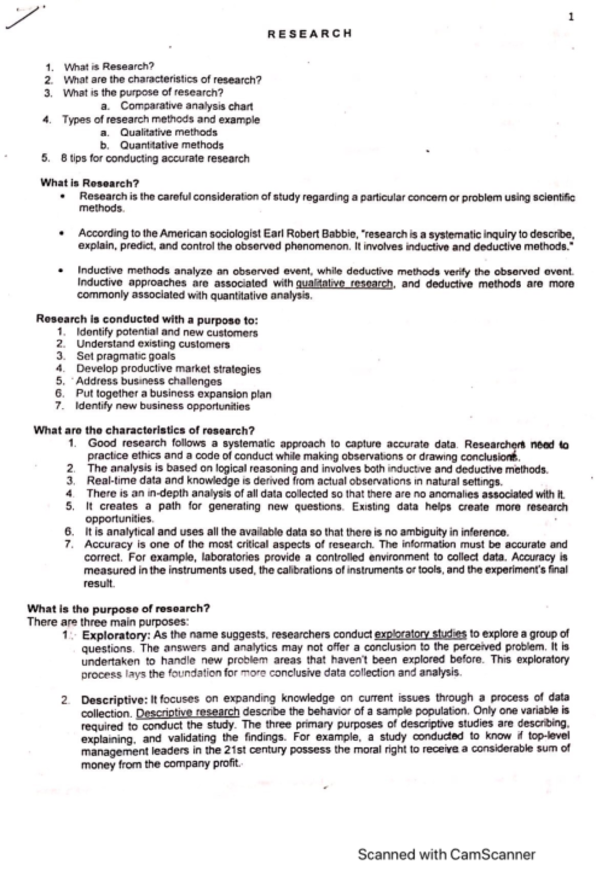 Research Notes Summaries: Key Findings and Insights - Studocu