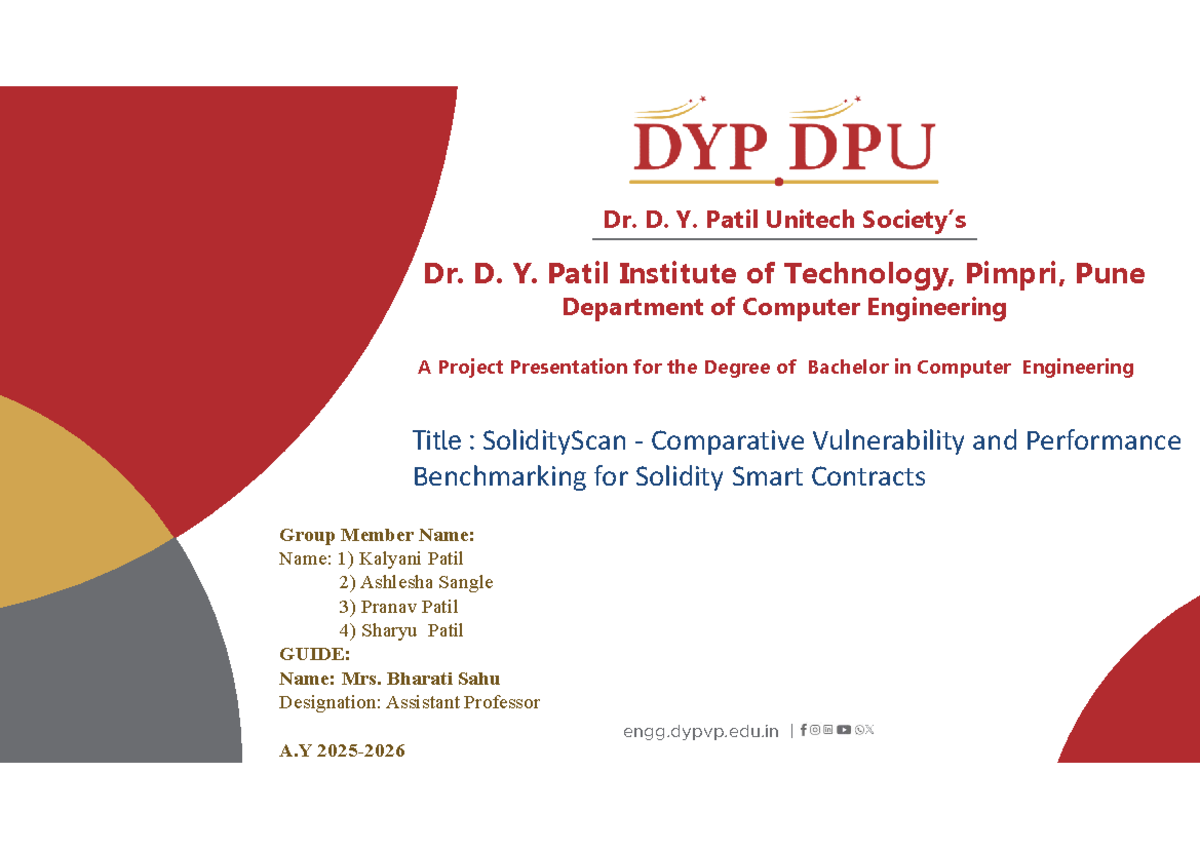 Final Project Presentation: SolidityScan Vulnerability & Performance ...