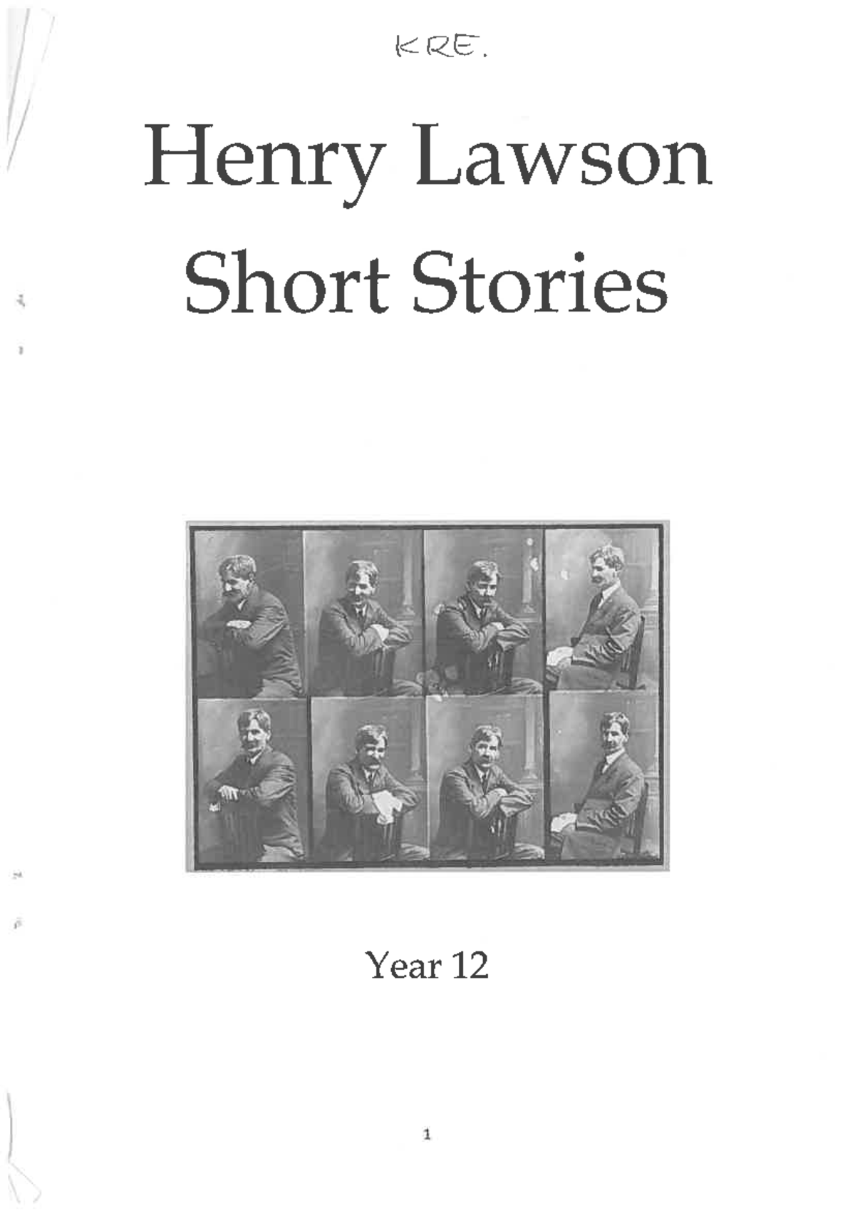Henry Lawson's Short Stories Year 12: Annotated Notes on "The Wife ...