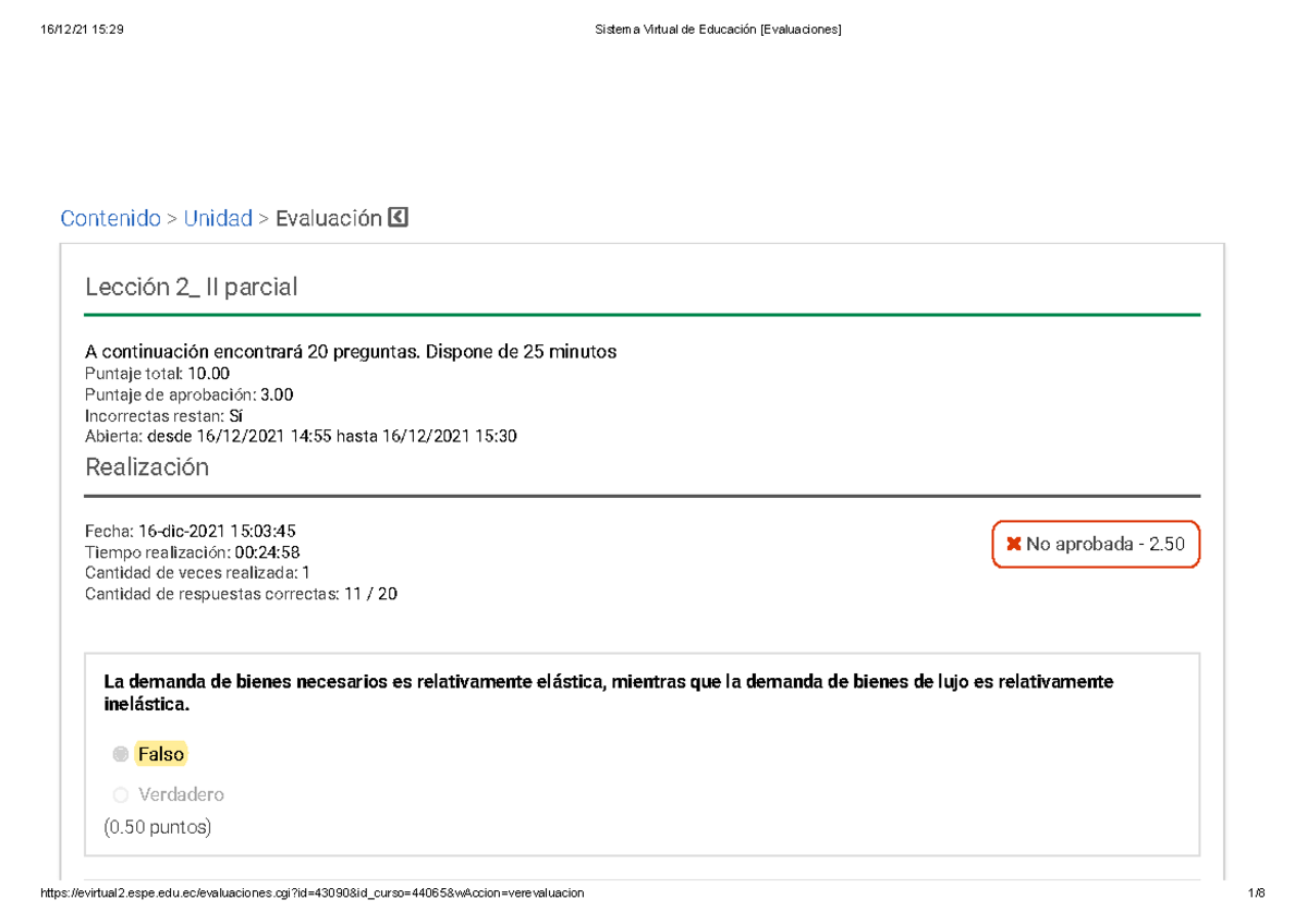 549504032 Pruebas Micro 2 1 - Contenido > Unidad > Evaluación Fecha: 16-dic-2021 15:03: Tiempo ...