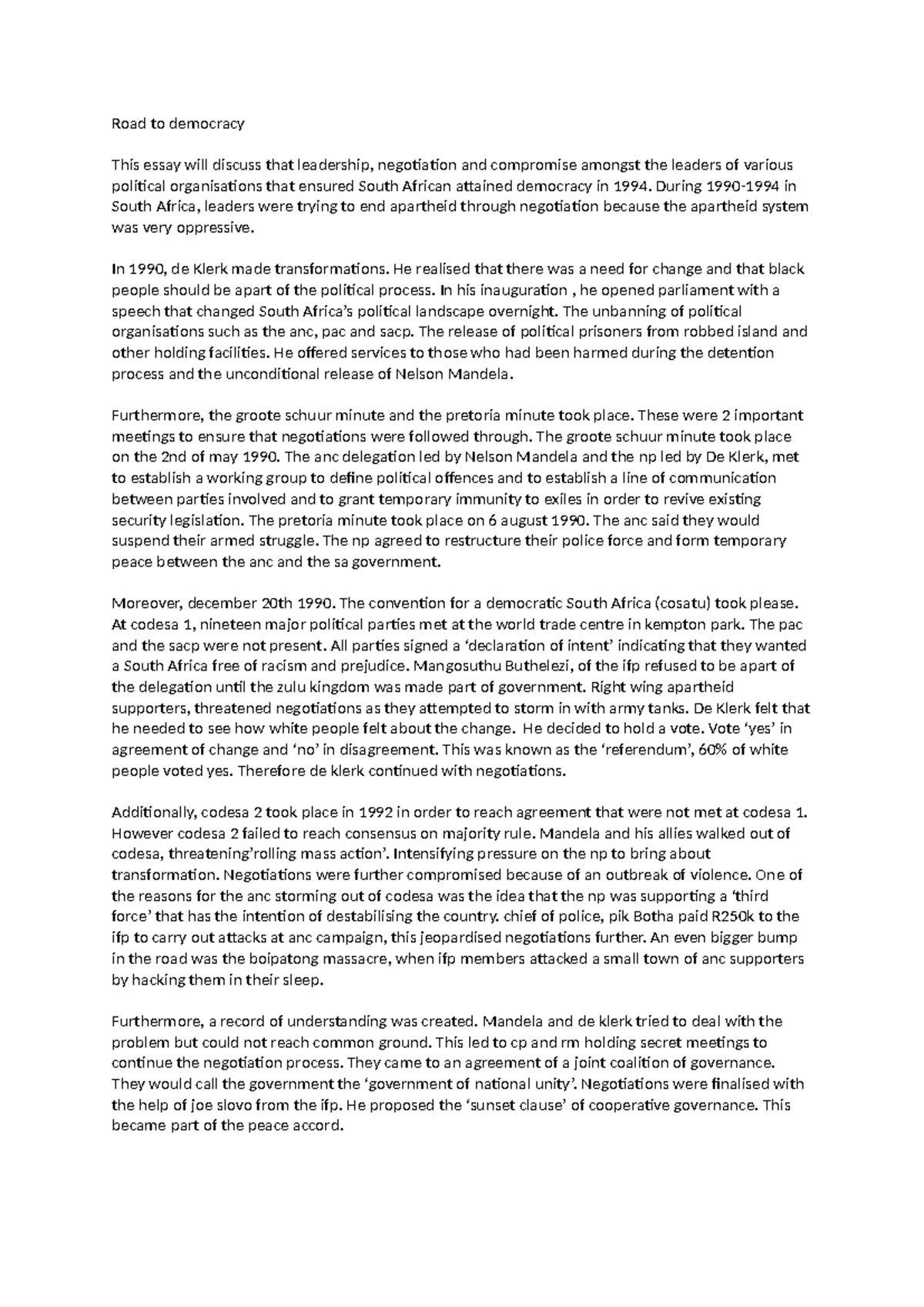 END OF COLD WAR ESSAY - Gorbachev's Reforms and Global Impact - Studocu