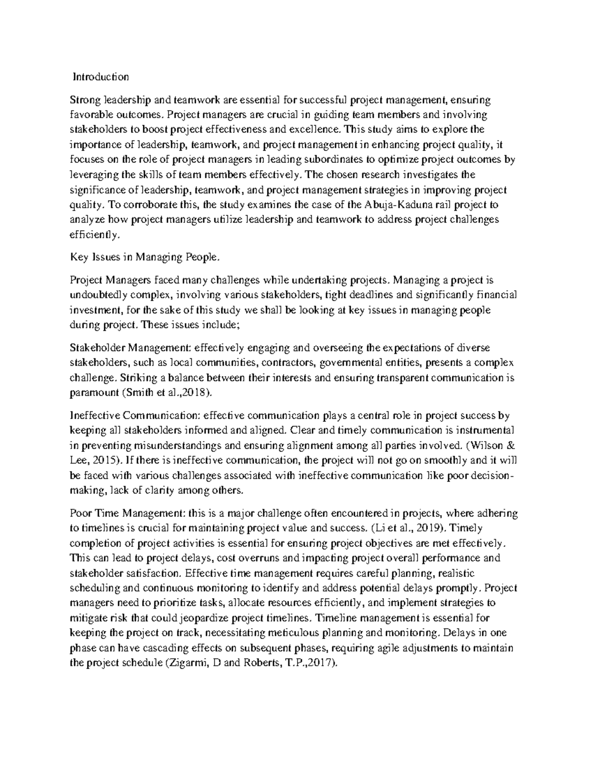 ENGM 116 Project Management: Leadership and Teamwork Analysis - Studocu