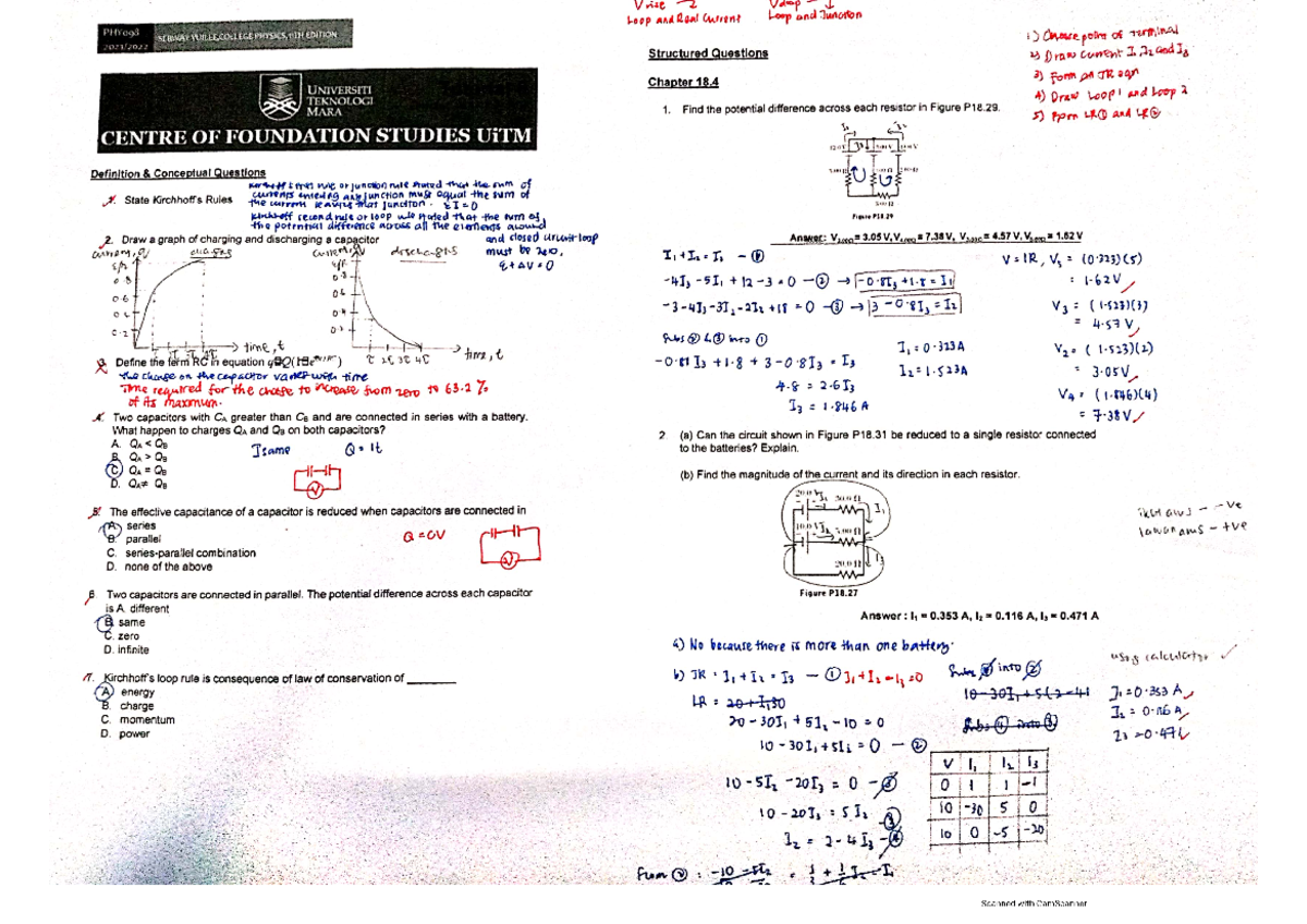 Tutorial physics 5 - TUTo 5 phy098 - Foundation Physics II - Studocu