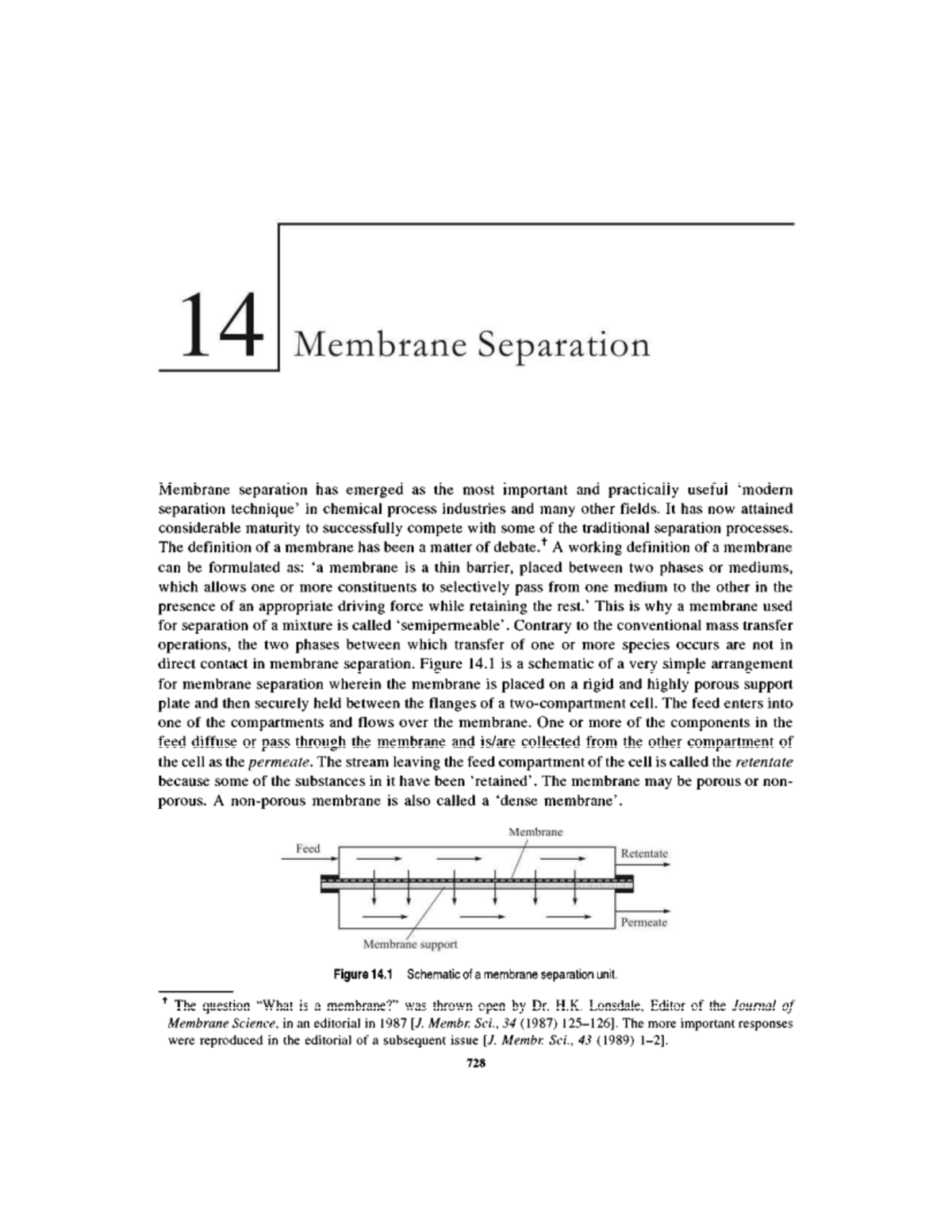 Membrane Separation Processes: Overview and Applications (CHEM 14 ...