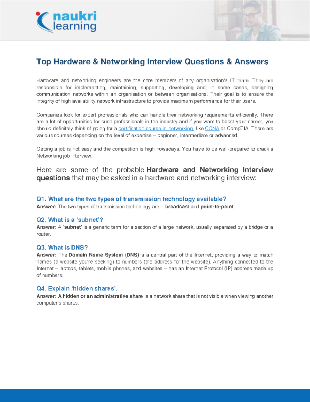 Hardware networking interview guide - Top Hardware & Networking ...