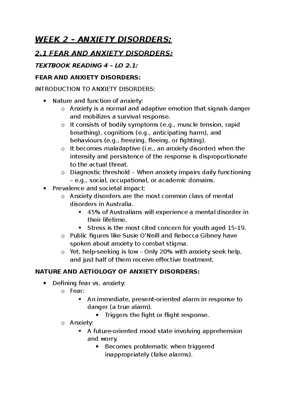 Panic Disorder and Agoraphobia: Treatment Strategies (PSY 101) - Studocu
