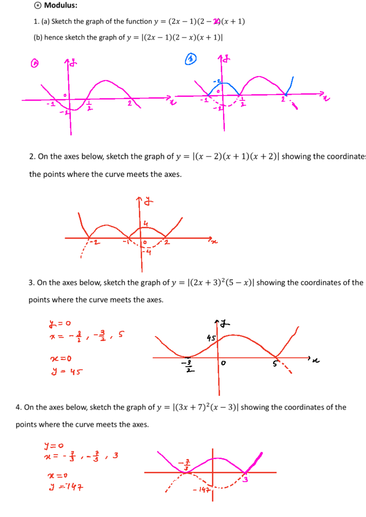 Mock-2-Revision-Worksheet: Graph Sketching and Analysis - Studocu