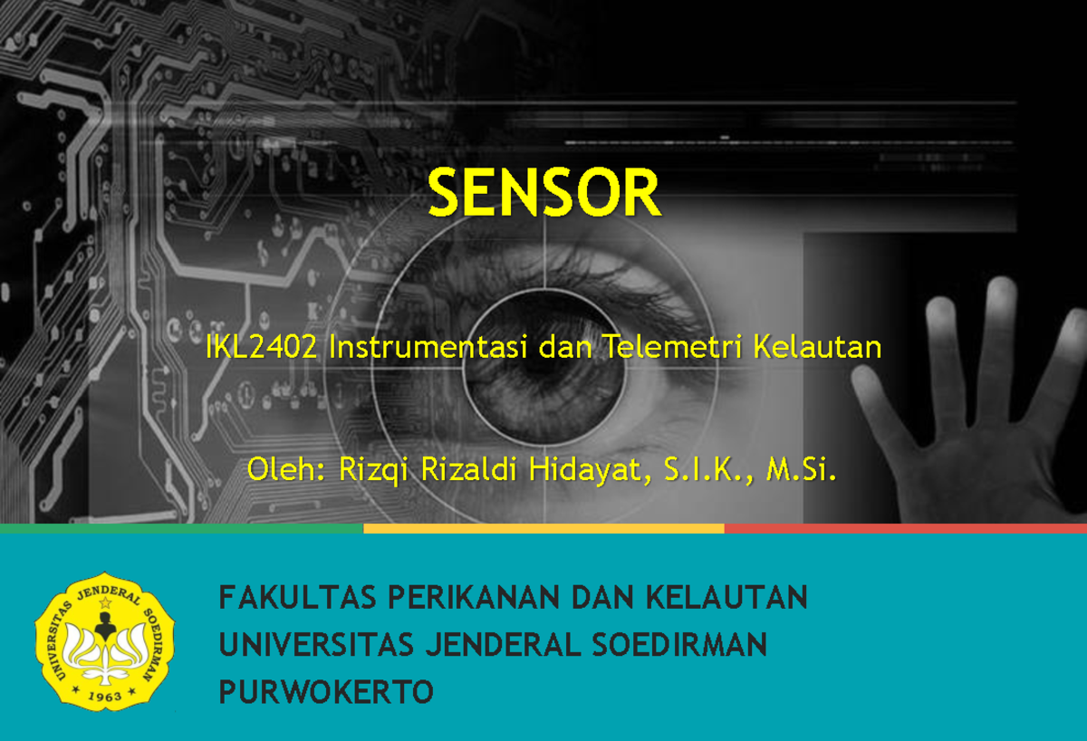 INSTRUKMENTASI TEKNOLOGI KELAUTAN - Sensor - FAKULTAS PERIKANAN DAN KELAUTAN UNIVERSITAS ...