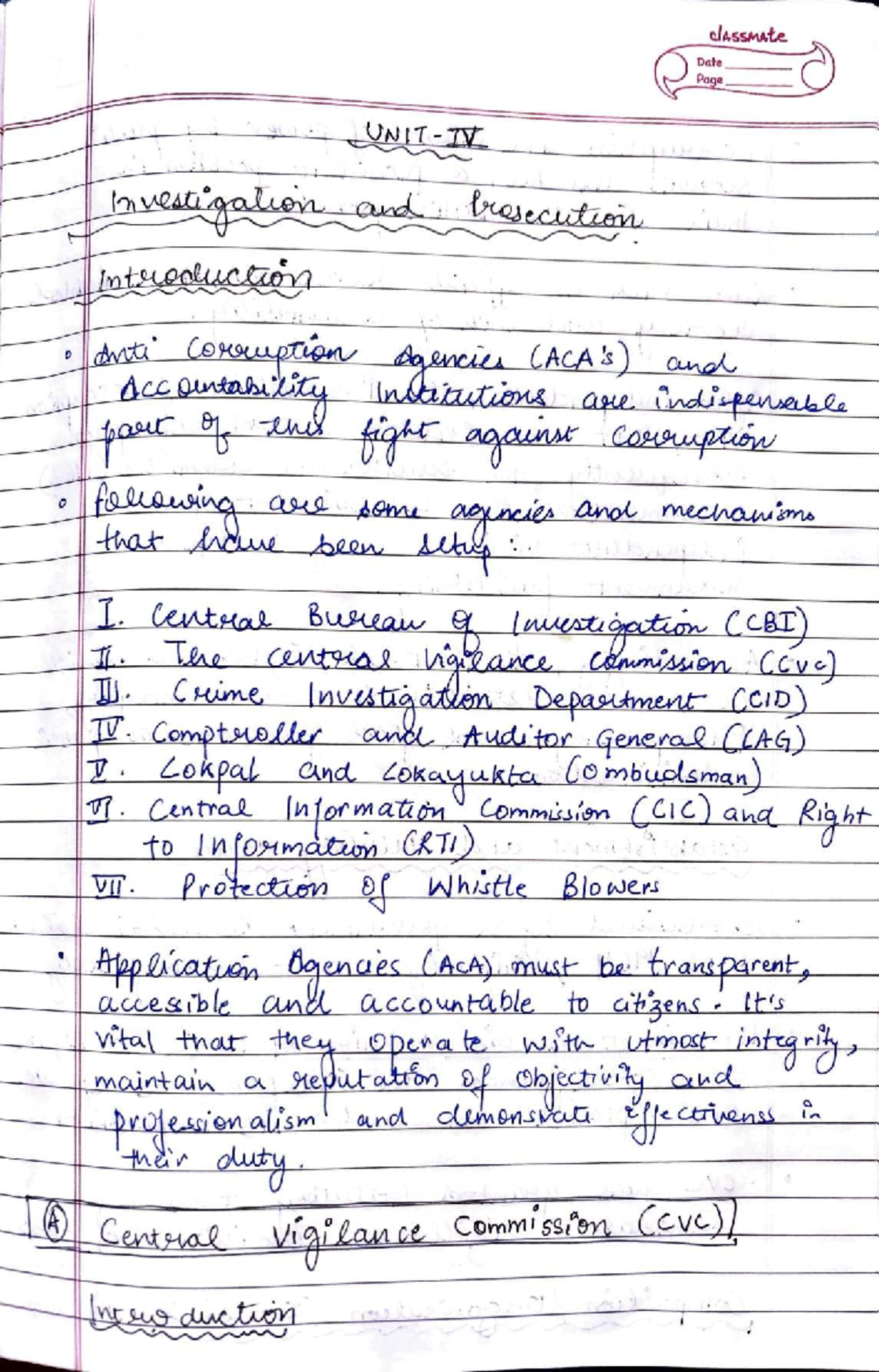 Unit 4: Anti-Corruption Agencies and Accountability Mechanisms - Studocu
