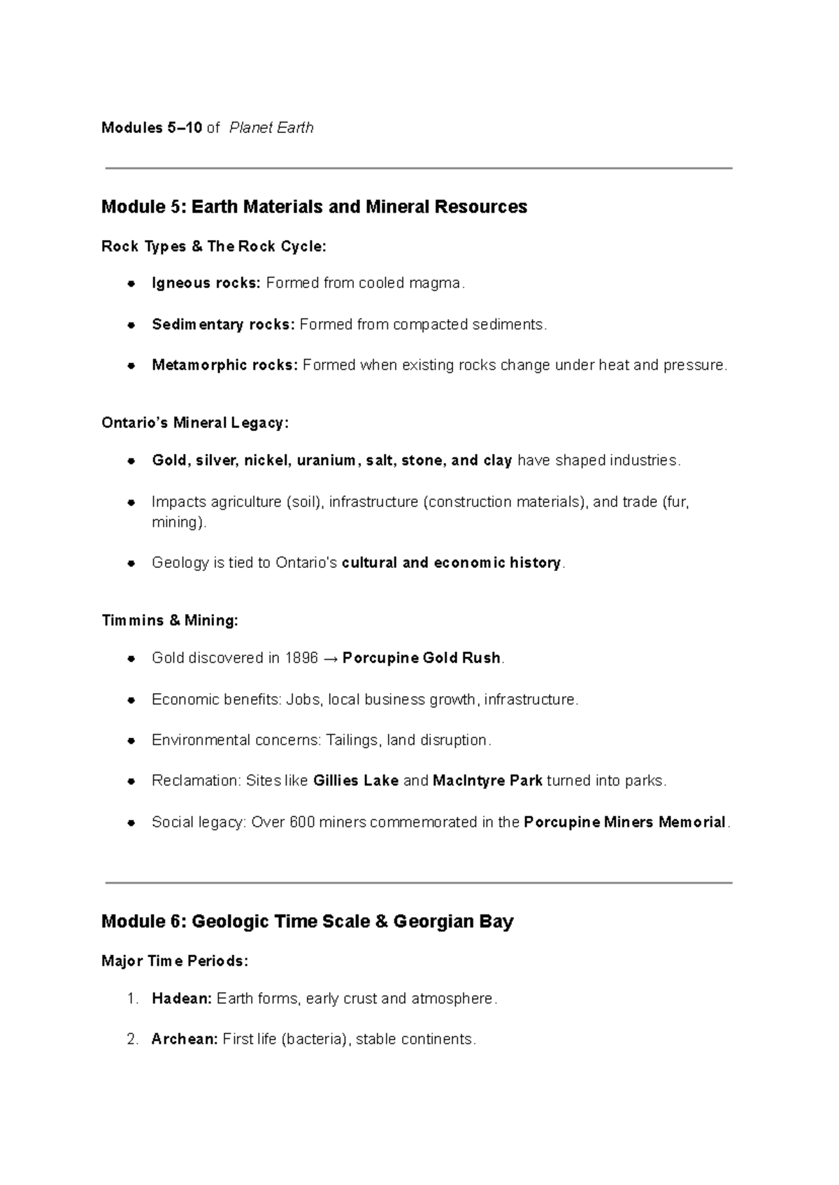 Planet Earth final exam notes: Earth materials, rock types, and geology ...