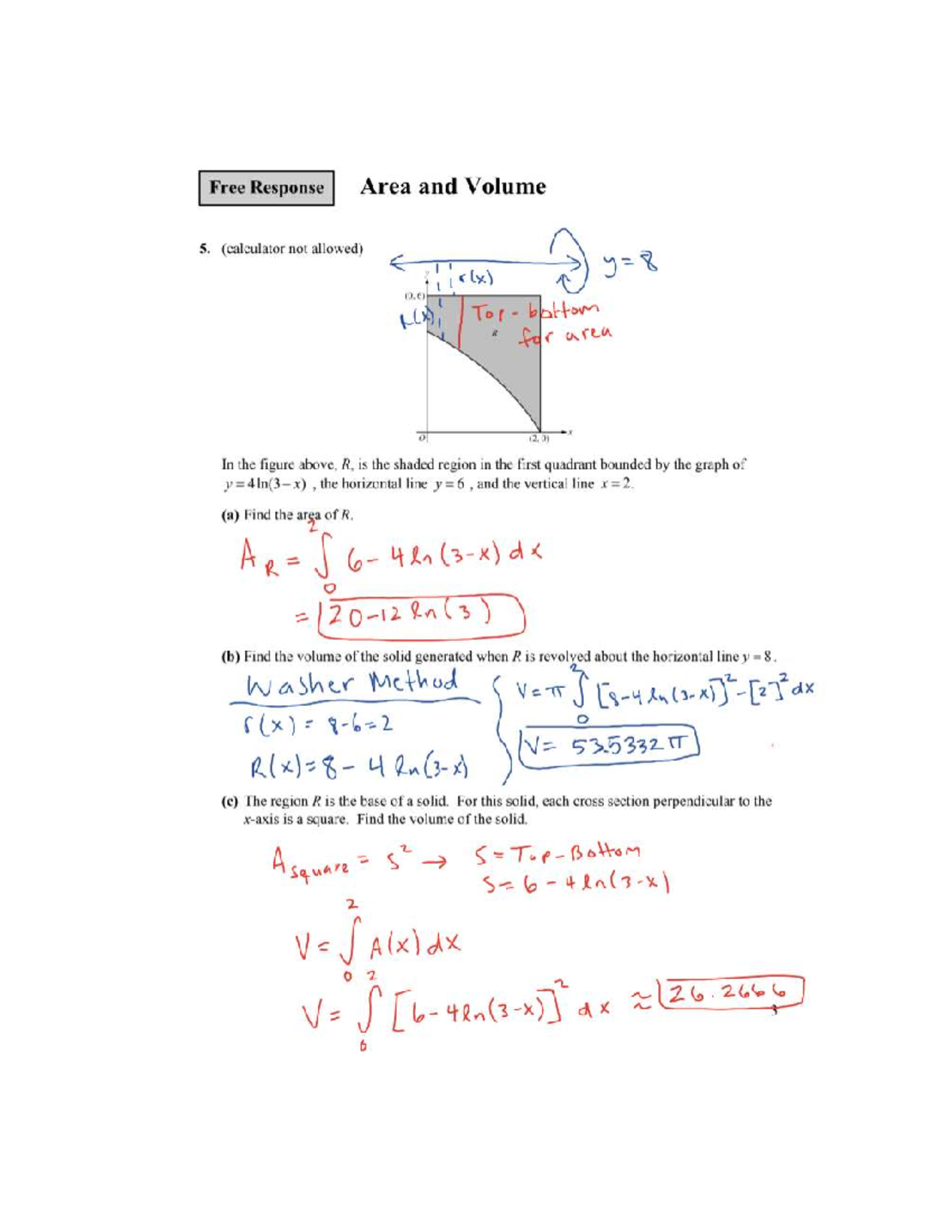 Unit 8 Study Guide: Area and Volume Calculations (No Calculator) - Studocu
