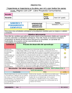 1 Proyectos de clase Lenguajes 4 - o PRESENTACIÓN Esta parte de la ...