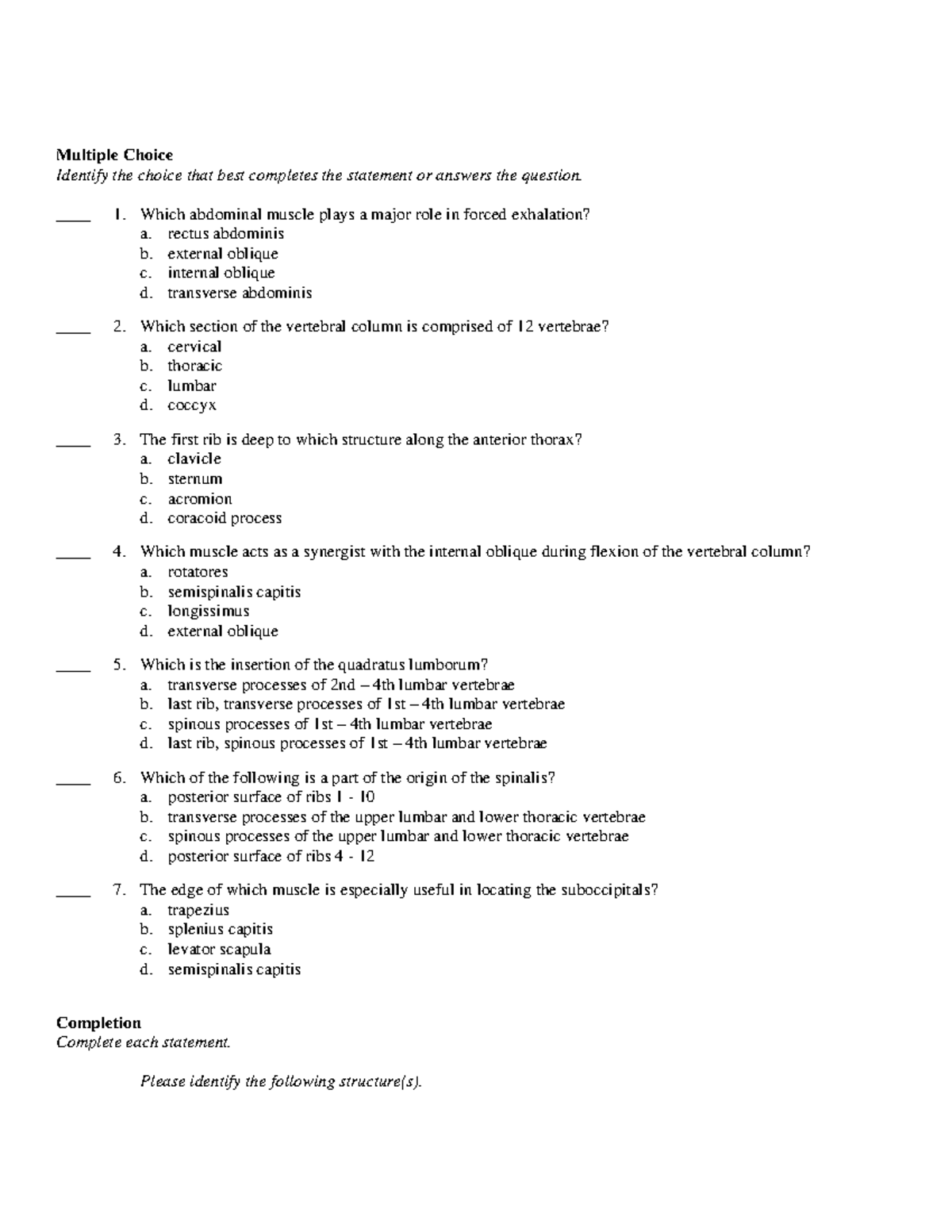5th TGB Test Bank Sample: Multiple Choice Questions on Abdominal ...