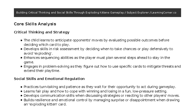 Building Critical Thinking & Social Skills via Exploding Kittens ...