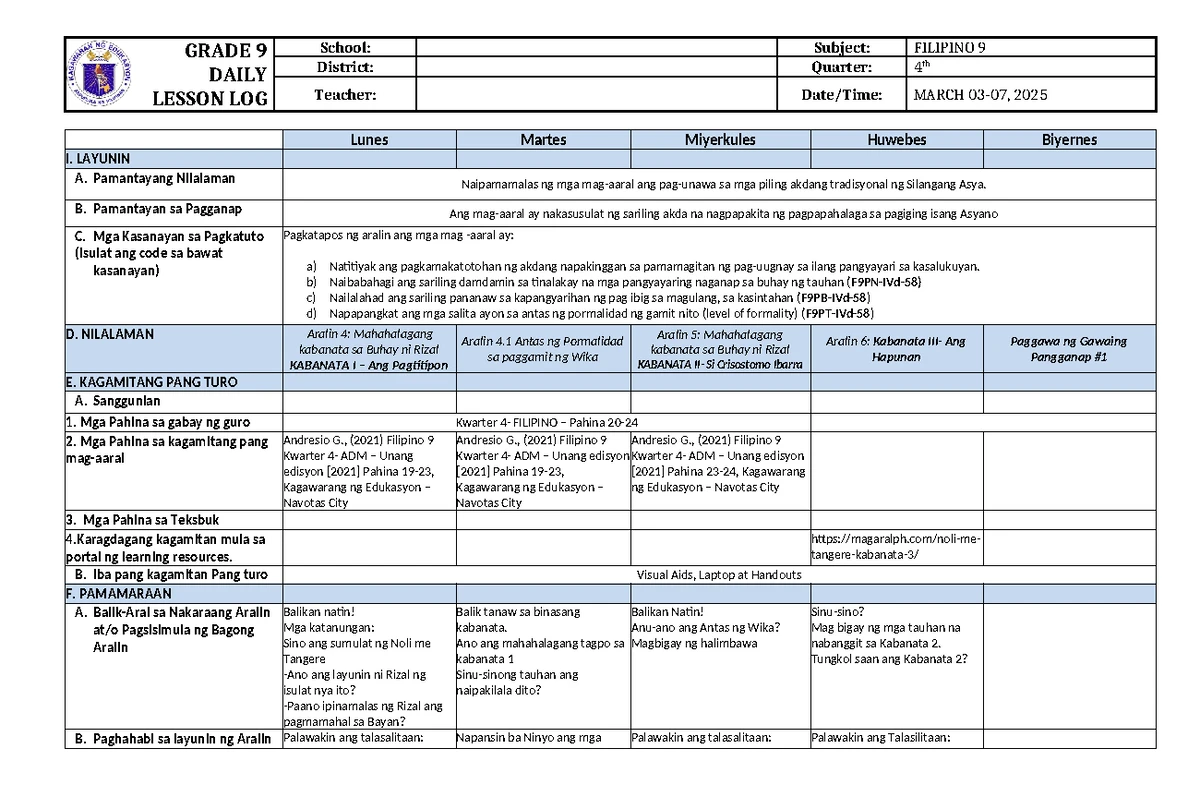 Creative-Nonfiction MELC - SENIOR HIGH SCHOOL – ACADEMIC TRACK Grade: 11/12 No. of Hours: 80 ...
