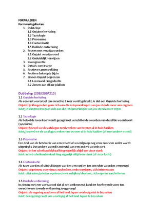 Formuleren, Verwijzingen - Verwijzingen: →Verwijswoorden verwijzen naar ...