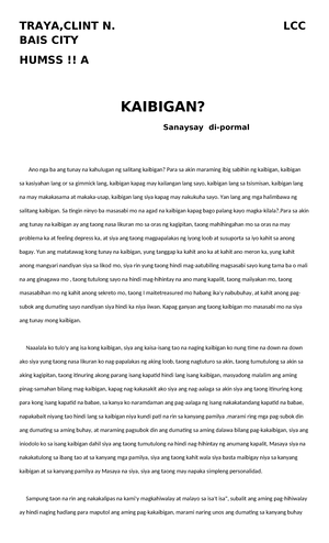 50172807 ang kwento ni sam - Ang Kwento ni Sam ni Jejomarie Amparo P ...