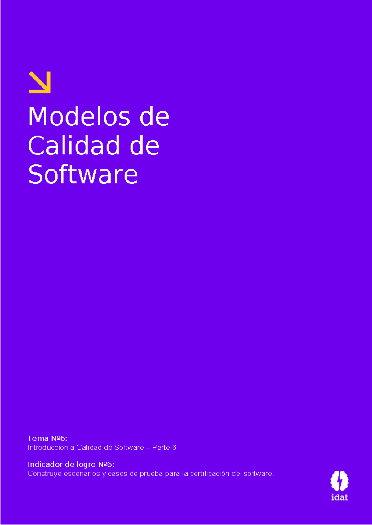 Guía 6: Modelos de Calidad de Software y Casos de Prueba - Studocu